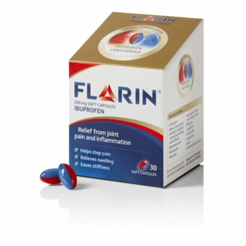 Flarin Lipid Ibuprofen - 200mg - 30 Soft Capsules